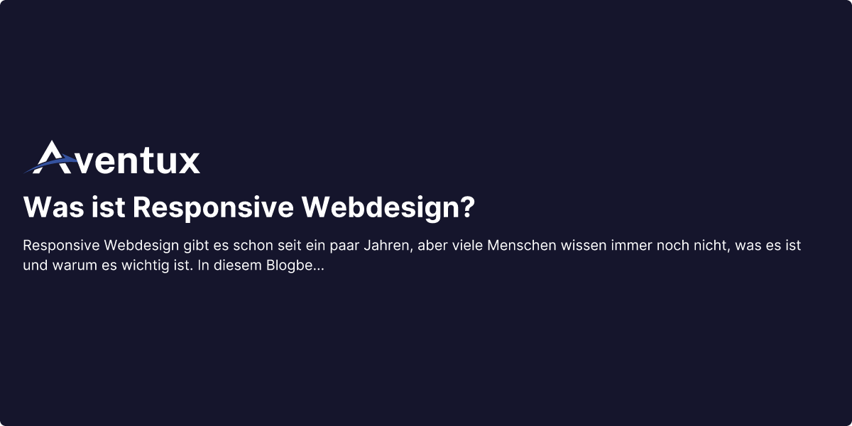 Was ist Responsive Webdesign?